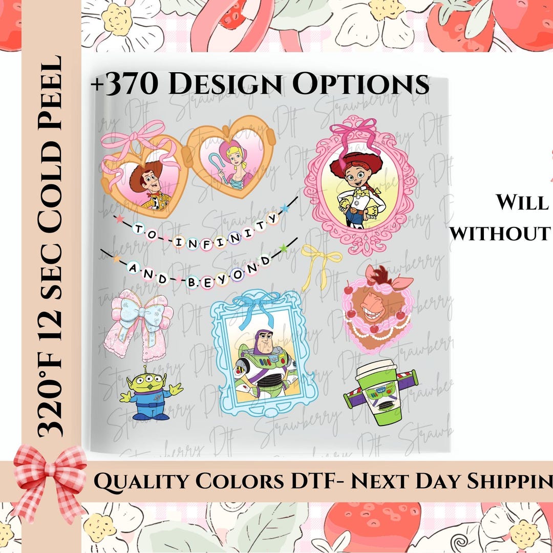 Bracelet Toy Story Dtf, Coquette Magical Mirror Bow Dtf, Woody Bo Peep ...