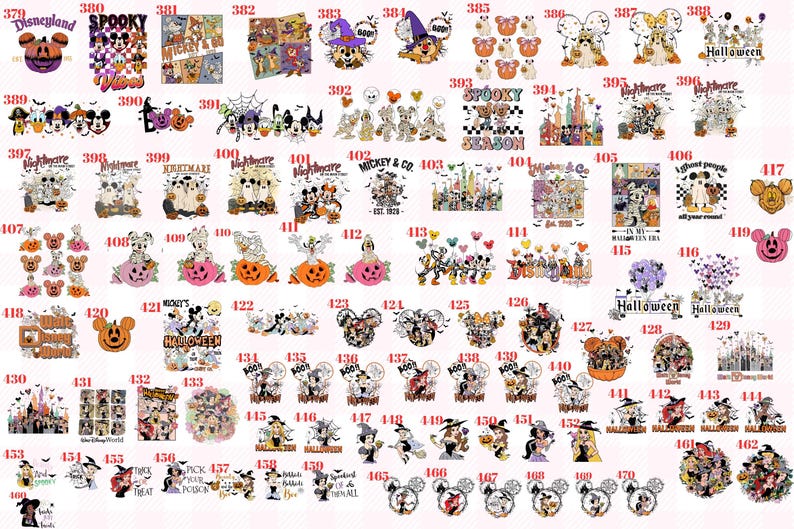 2026 Disney Pumkin Season Dtf, Coquette Disneyland Halloween Dtf ...