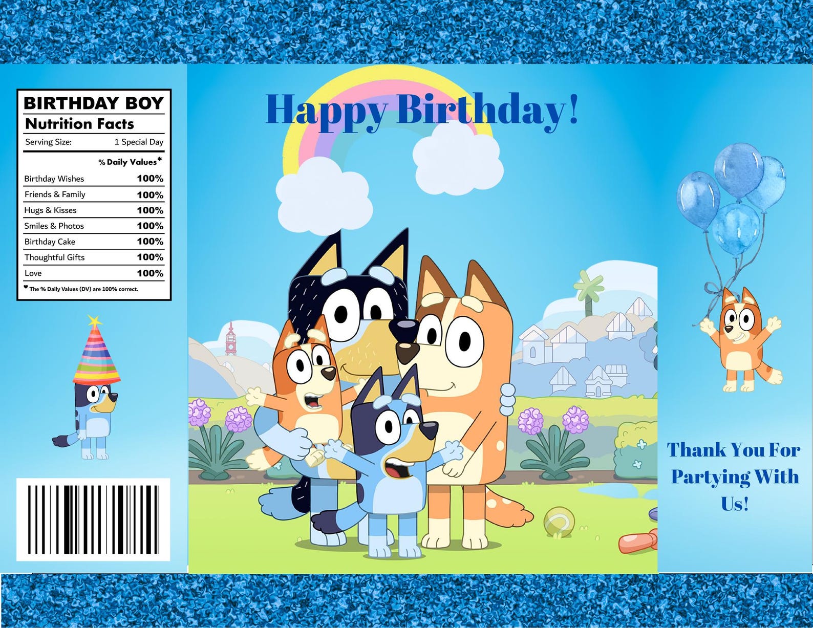 Bluey Themed Chip Bag Digital Download - Etsy