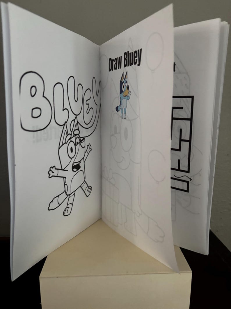 Bluey Birthday Coloring and Activity Book 4 Crayons - Etsy
