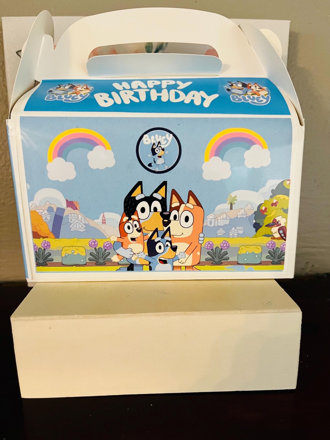 Happy Birthday Bluey Gable Box Labels Digital Downloads - Etsy