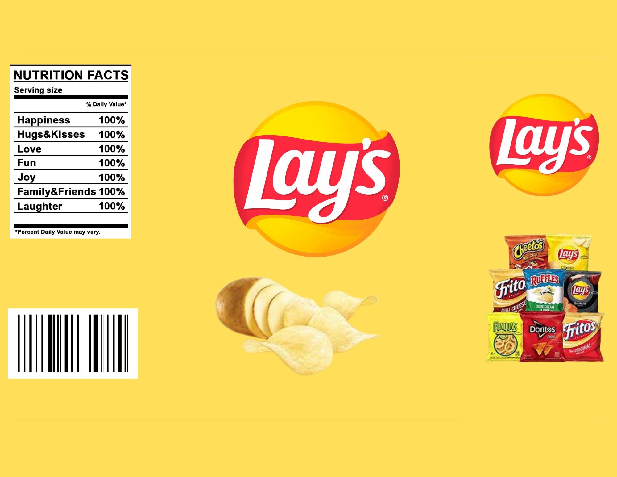 Lays Potato Chip Inspired Chip Bag Digital Download - Etsy