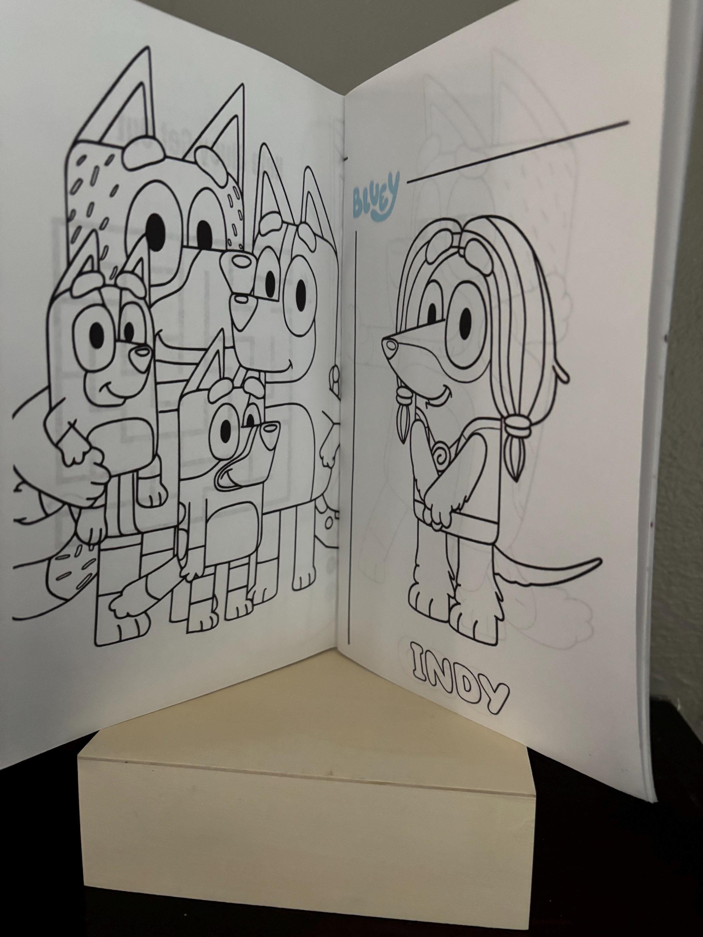 Bluey Birthday Coloring and Activity Book 4 Crayons - Etsy