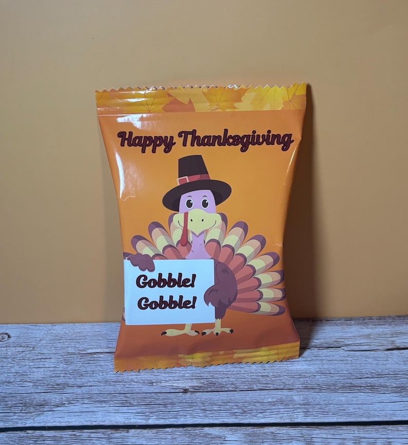 Thanksgiving Chip/snack Bag Favors - Etsy