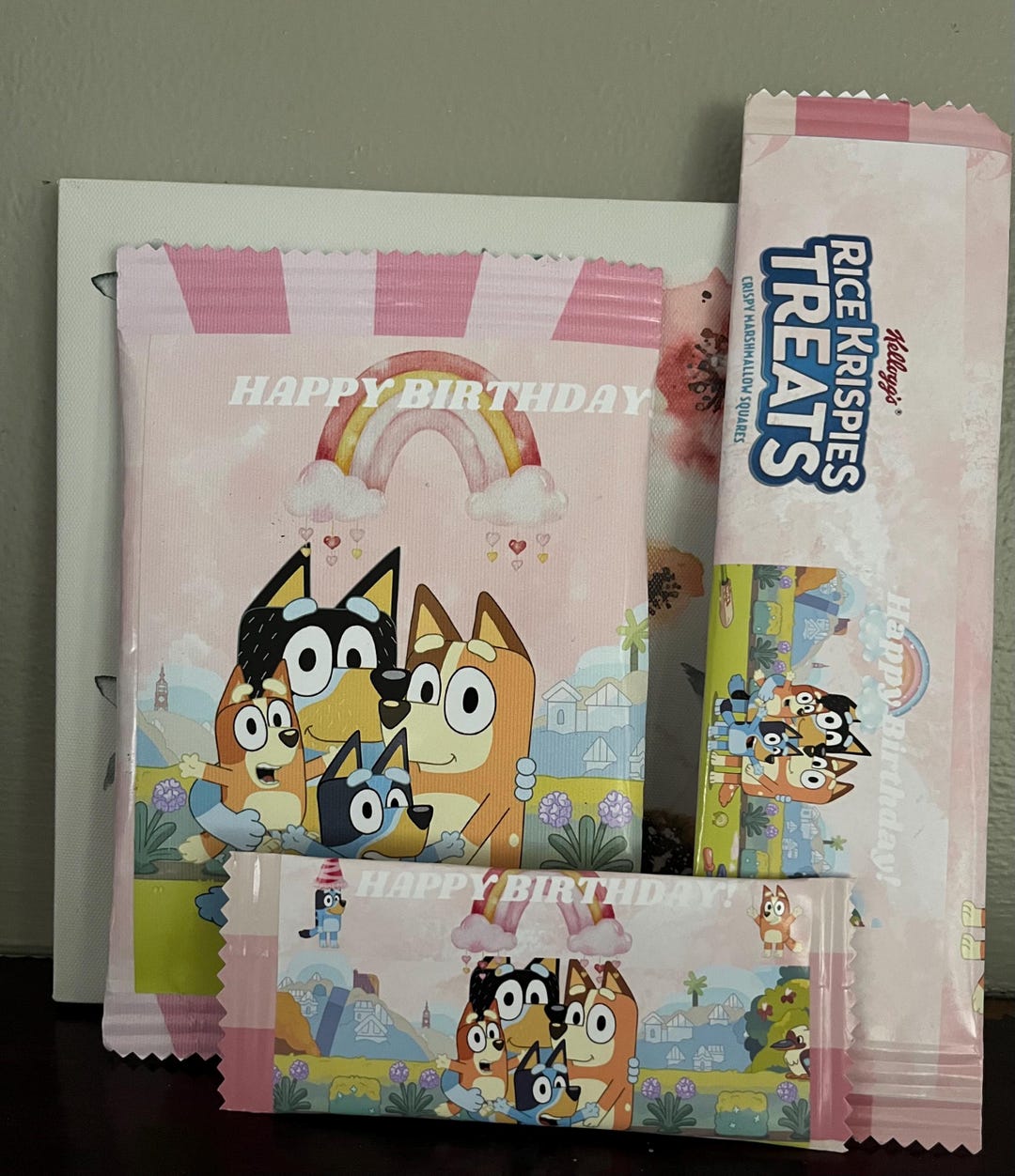 Happy Birthday Pink Bluey Bundle Snack Set Unfilled - Etsy