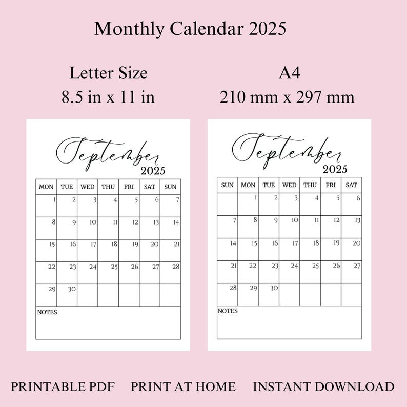2025 Calendar Printable 2025 Monthly Planner Portrait 2024 LUXE Monthly ...