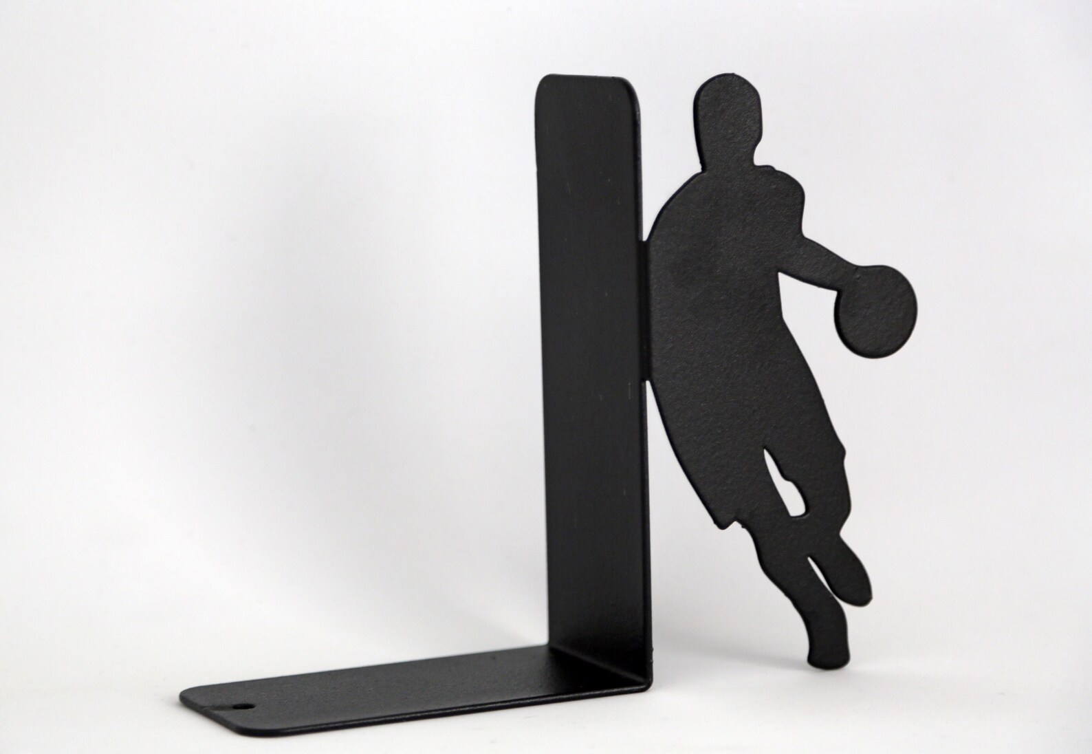 Decorative Metal Sport-themed Bookend With 3D Metal Basketball Player ...