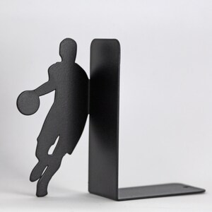 Decorative Metal Sport-themed Bookend With 3D Metal Basketball Player ...