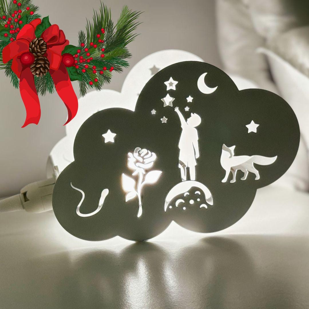 Night Light El Principito, Steel Lamp, Modern, Handmade Cute Lamp ...