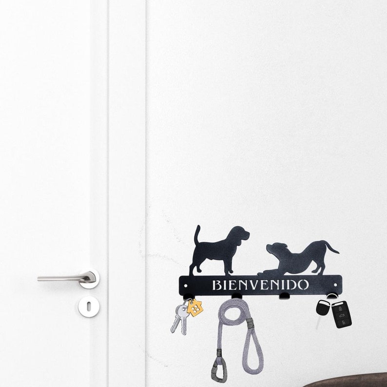 Key Holder Dogs, Decorative Modern Key Holder, Handmade Metal Key ...