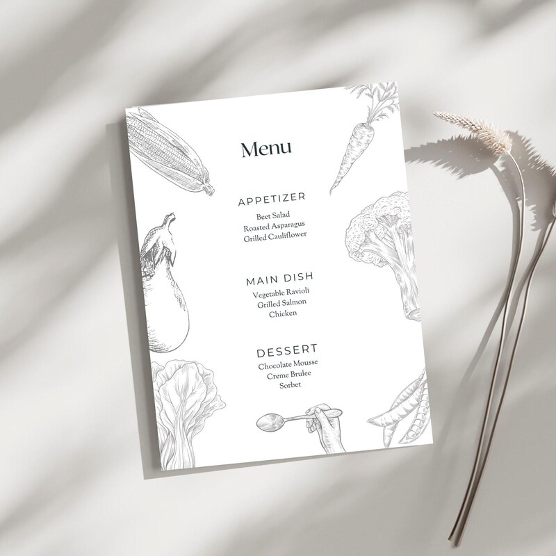 Menu Design Farm to Table - Etsy