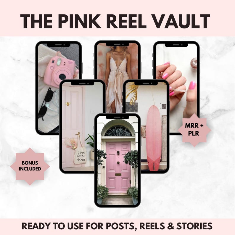 Pink Aesthetic Faceless Videos | Photo Bundle for Instagram Reels ...