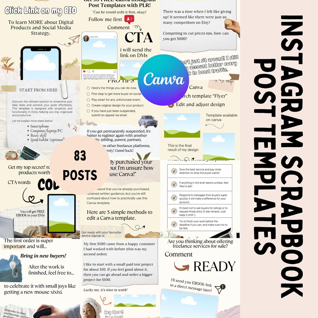 Trending Instagram Carousel Templates - Aesthetic Instagram Canva ...