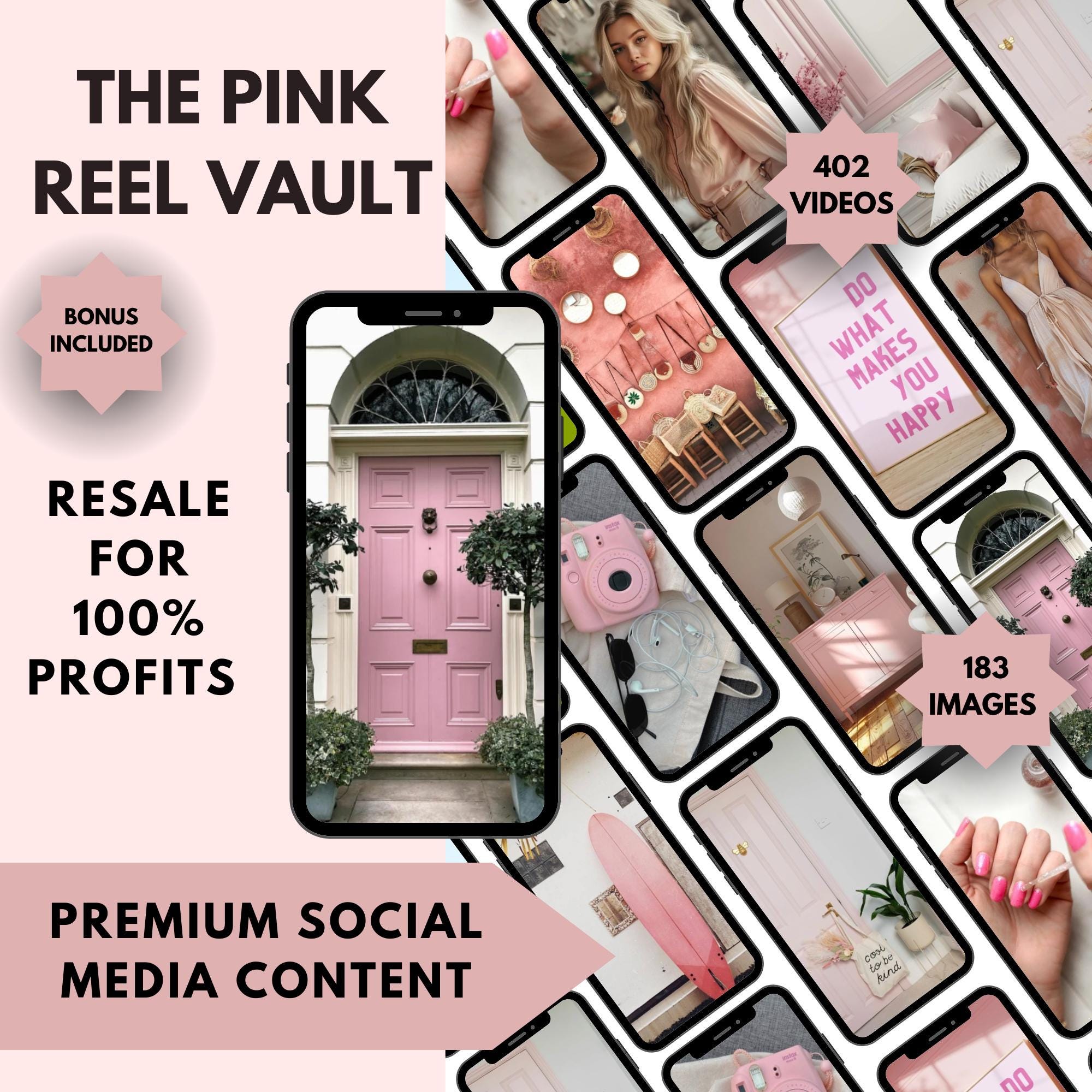Pink Aesthetic Faceless Videos | Photo Bundle for Instagram Reels ...