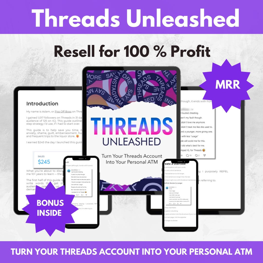 Threads Unleashed: Master Threads Marketing Make Money Online Guide ...