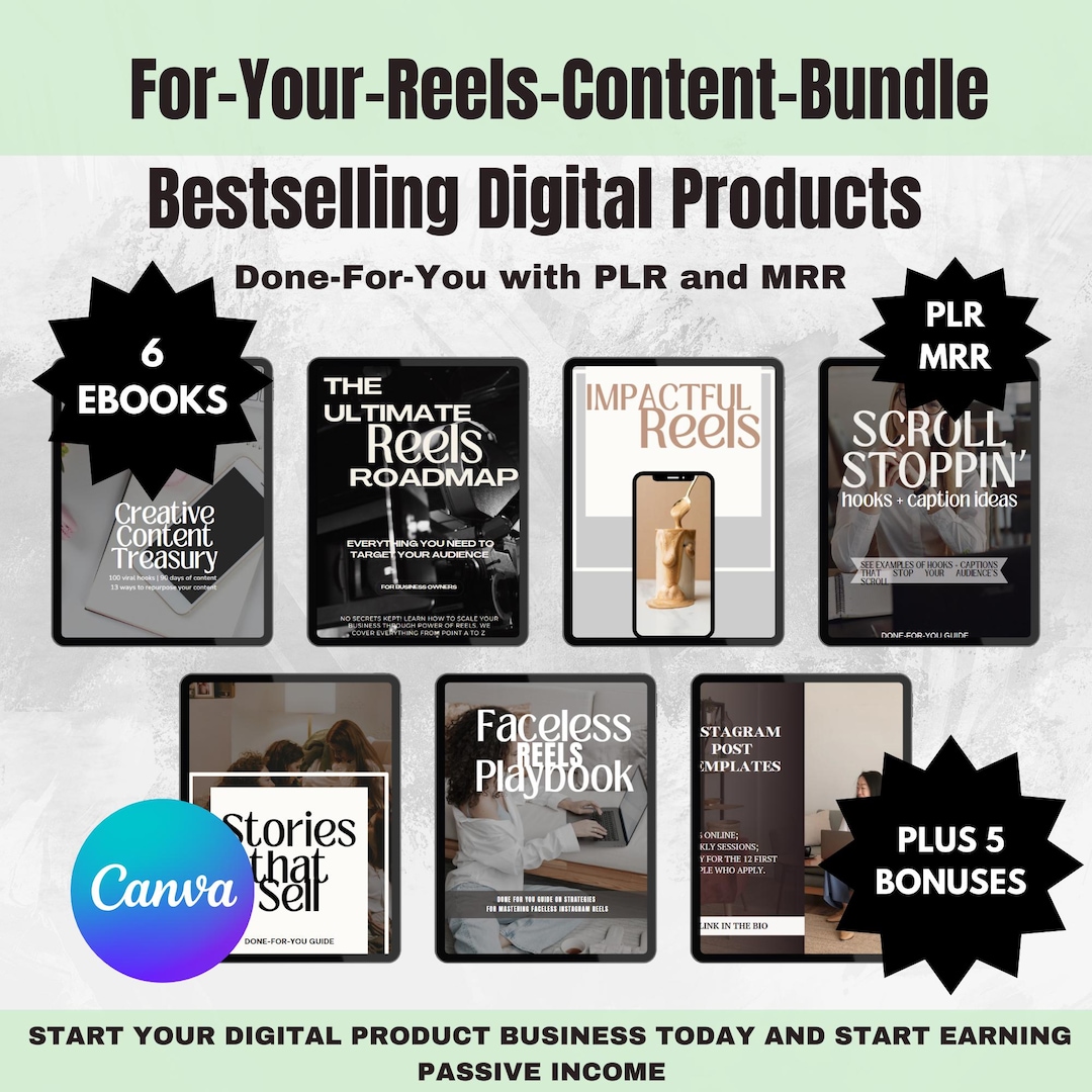 Ultimate Reel Digital Bundle to Resell, Mega Bundle PLR Private Label ...