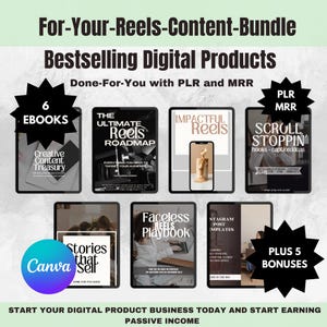 Ultimate Reel Digital Bundle to Resell, Mega Bundle PLR Private Label Rights MRR Master Resell ...