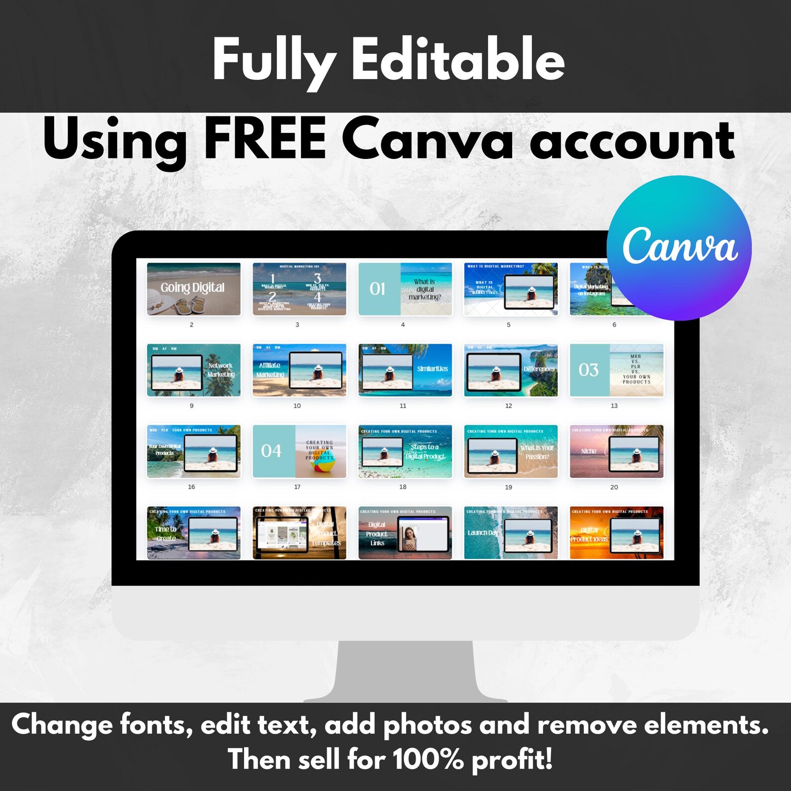 Instagram Marketing Course | PLR Digital Marketing Training | Canva ...