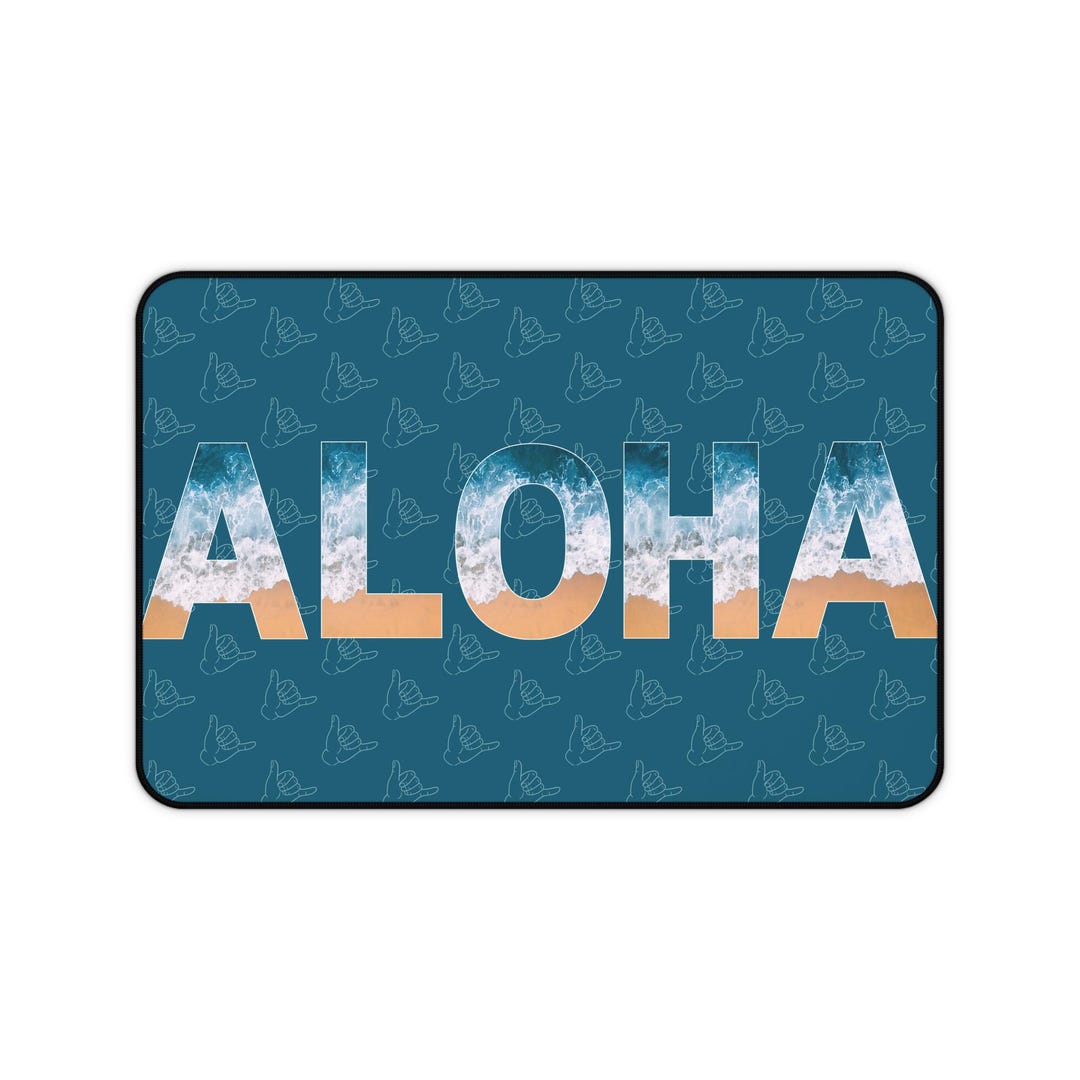 Aloha Hawaiian Desk Mat: Tropical Office Decor - Etsy