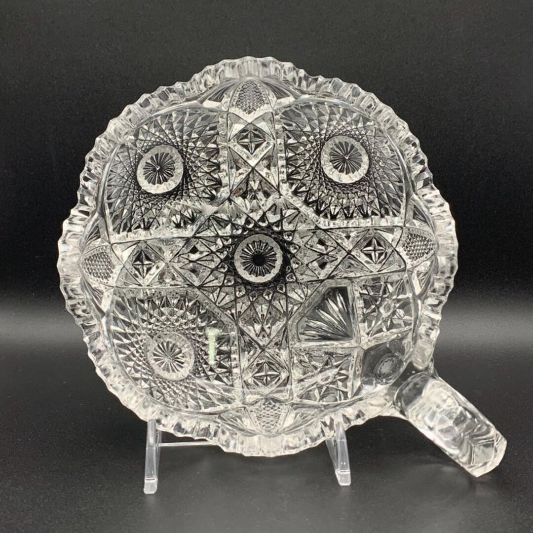 Vintage EAPG Imperial Glass 453 Nappy Bon Bon Olive Dish With Handle ...