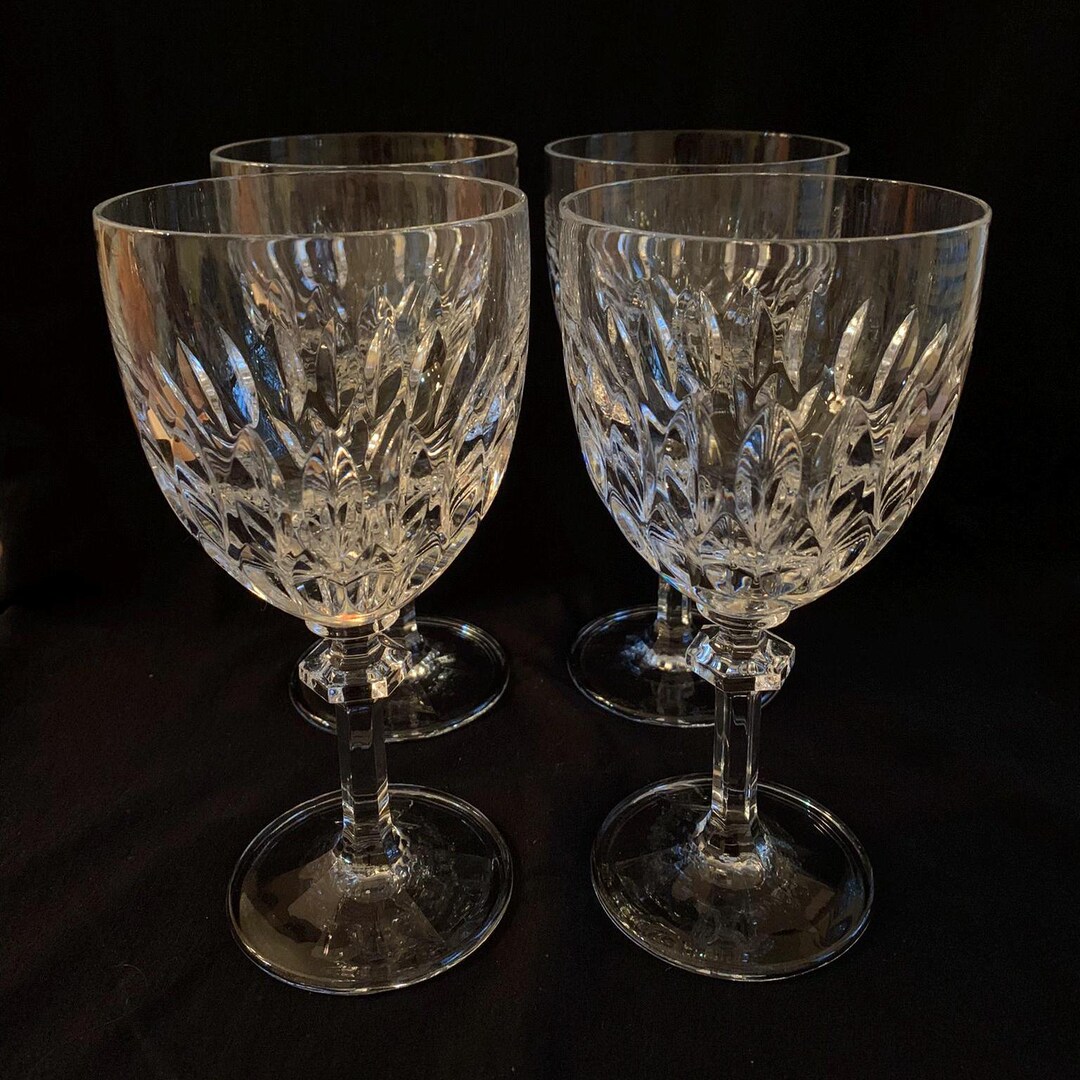 Gorham Althea Cut Crystal Water Goblets - Set of 4 - Etsy