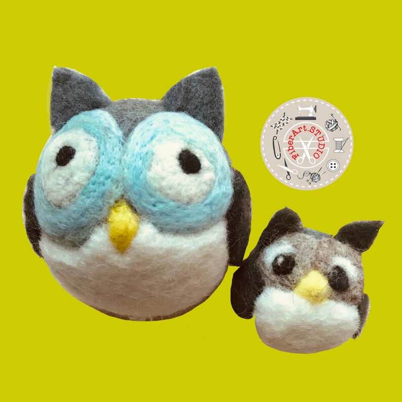 Fiber Safari Kit 12 Needle Felted Owls - Etsy