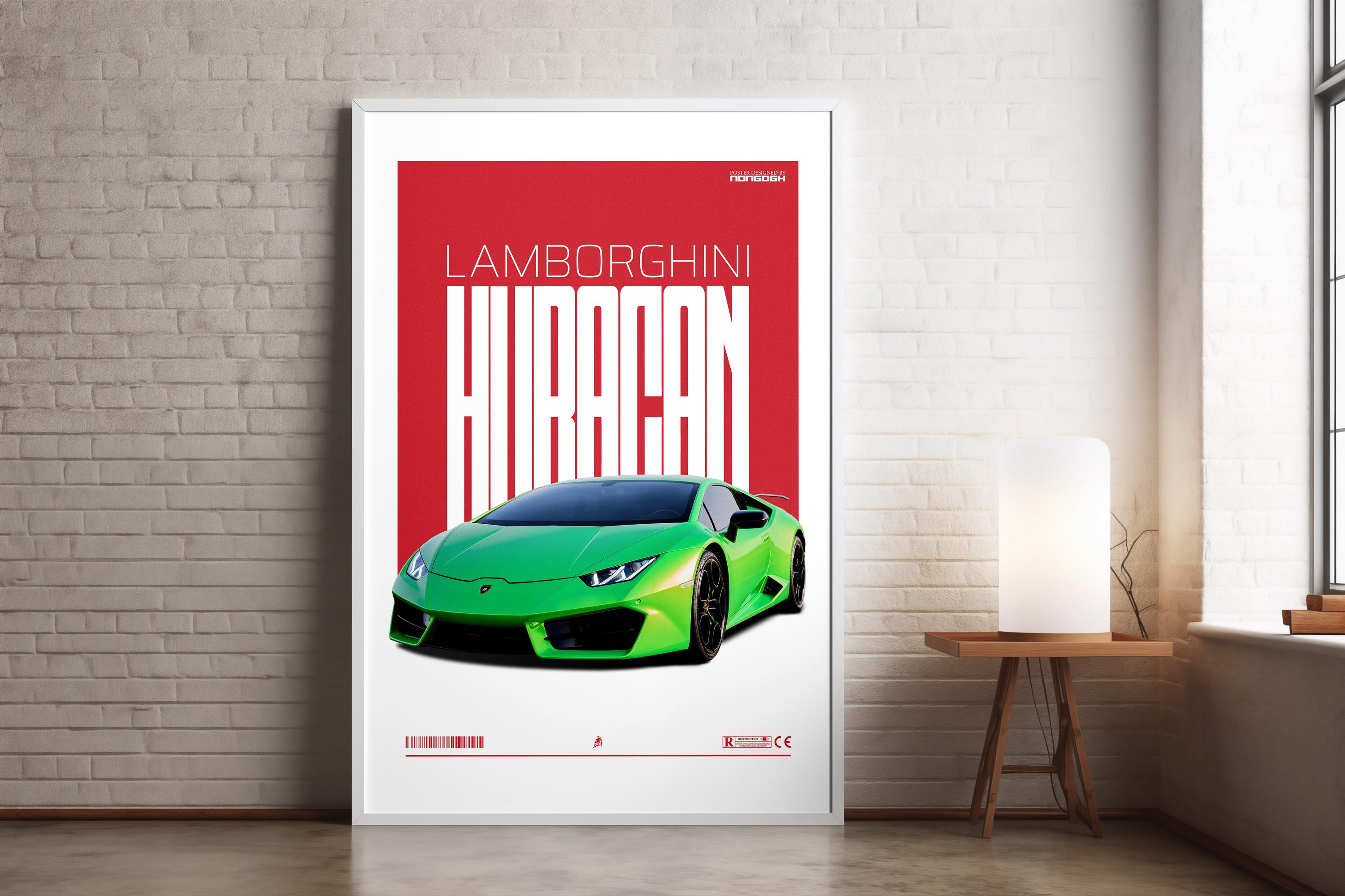 Lamborghini Huracan Poster,lp-610 Poster, Italy, Wall Art, Wall Decor ...