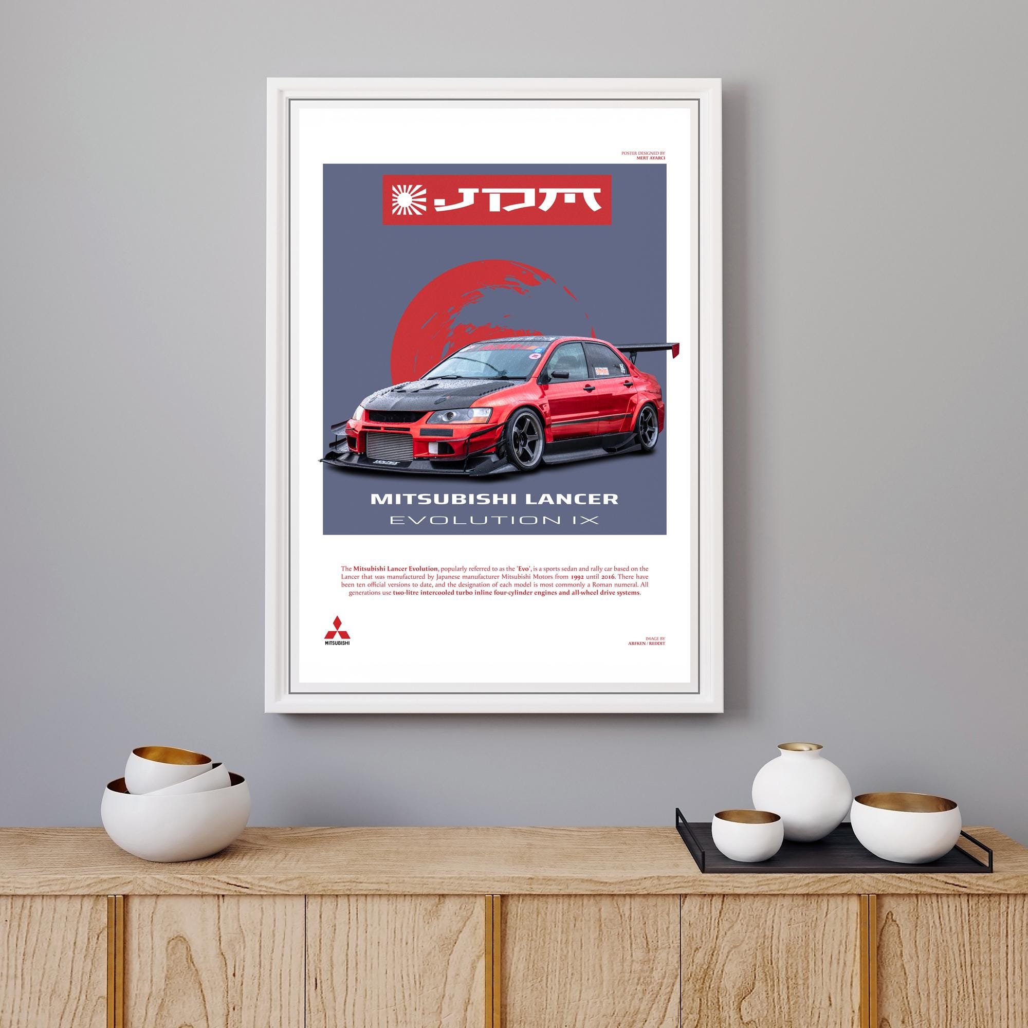 Mitsubishi Lancer Poster, Poster, JDM Car Posters, Wall Art, Wall Decor ...