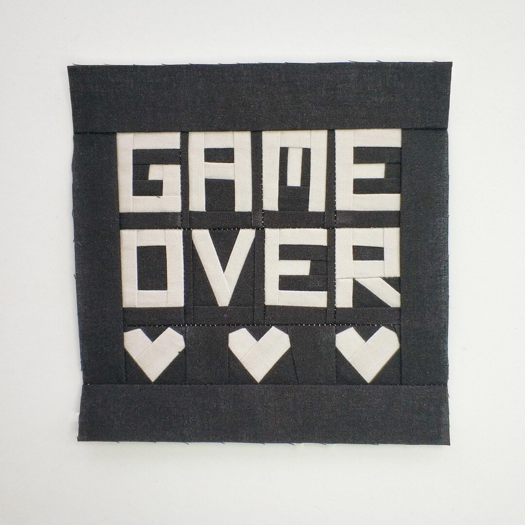 Game Over PDF Pattern Foundation Paper Piecing Retro Design FPP Gamer ...