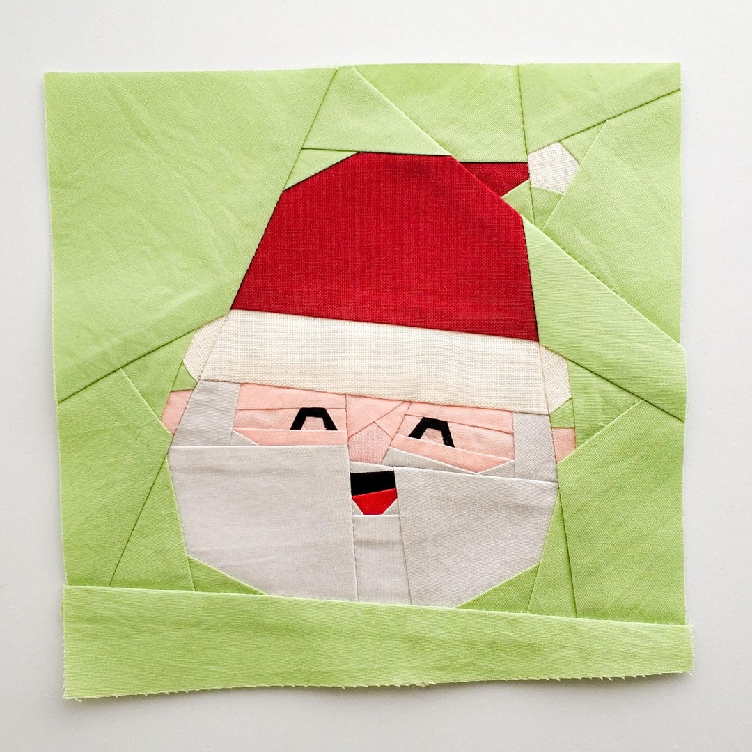 Santa Claus PDF Pattern Foundation Paper Piecing | FPP Quilting Block ...