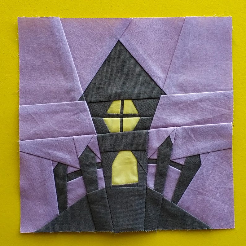 Halloween Spooky House Digital Paper Piecing Pattern | Downloadable PDF ...