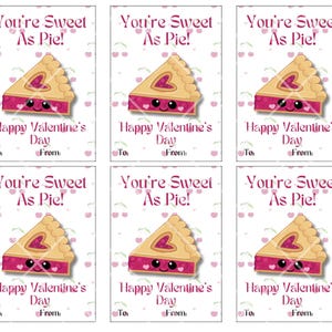 Valentine Day Cards, Printable Valentines Day Card Kids, Food ...