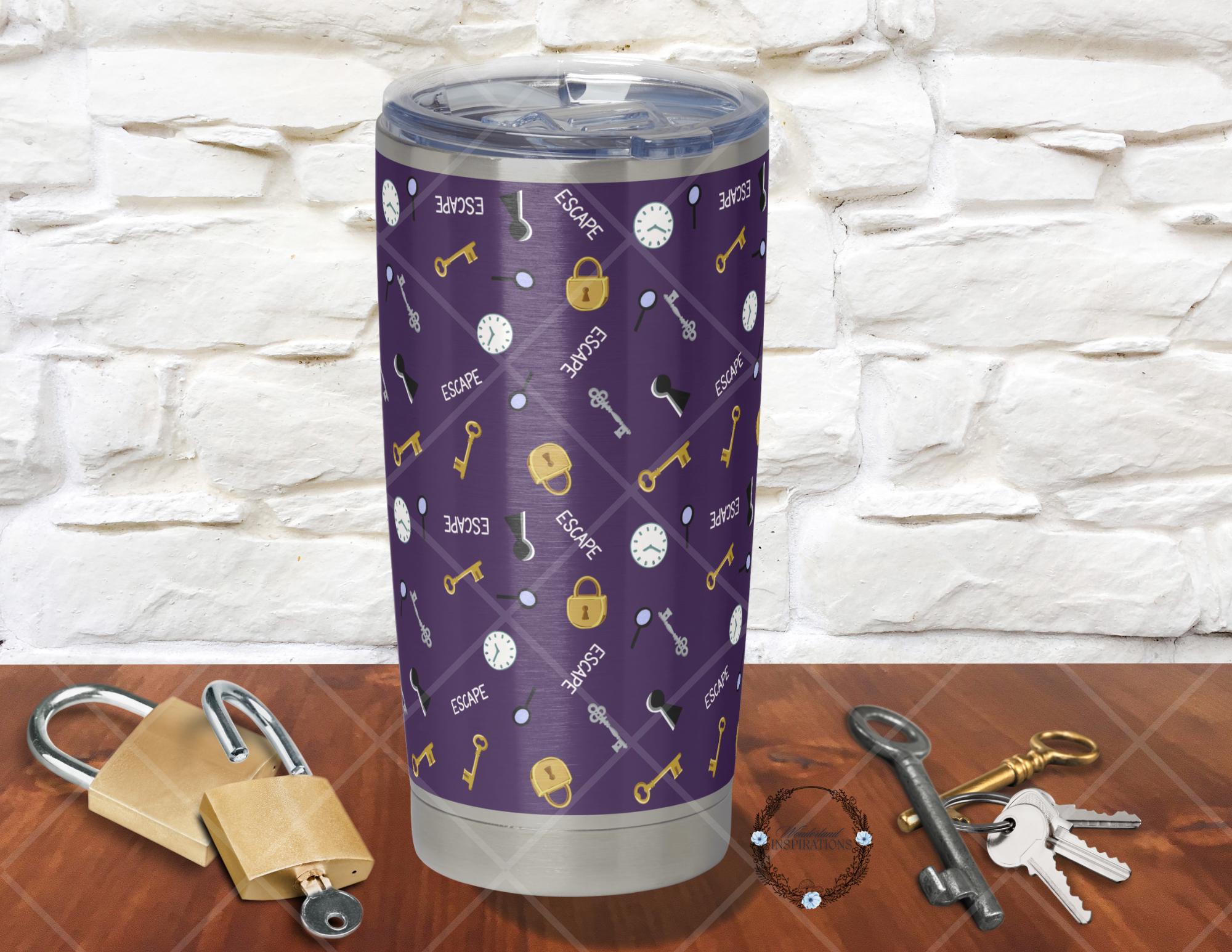 Escape Room Seamless Pattern – 10x10 Digital Design With Keys, Clocks ...