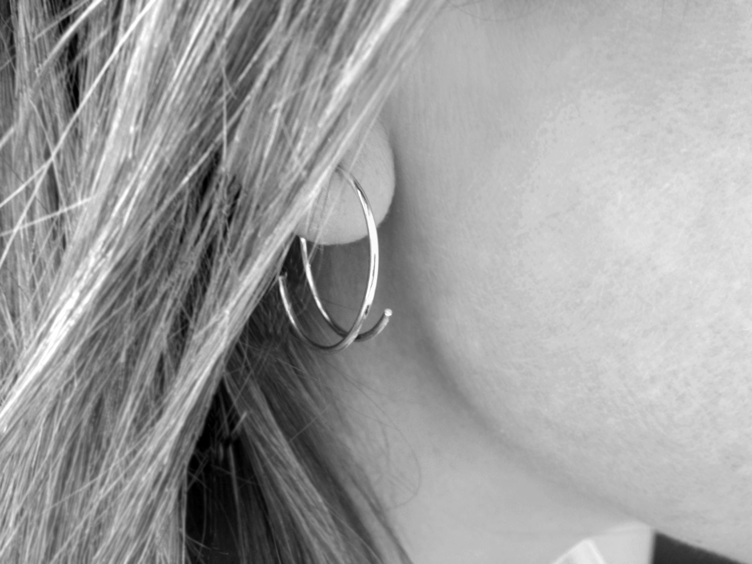 Small Silver Hoops, Unique Hoops, Small Circle Earrings - Etsy