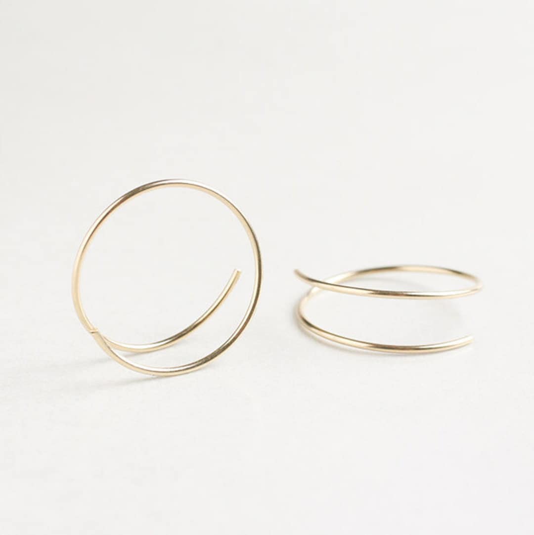 Small Gold Hoops, Infinity Hoops, Gold Filled, Simple, Feminine ...