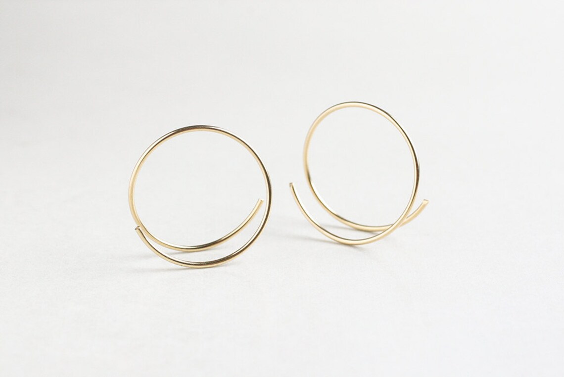 Small Gold Hoops, Infinity Hoops, Gold Filled, Simple, Feminine ...