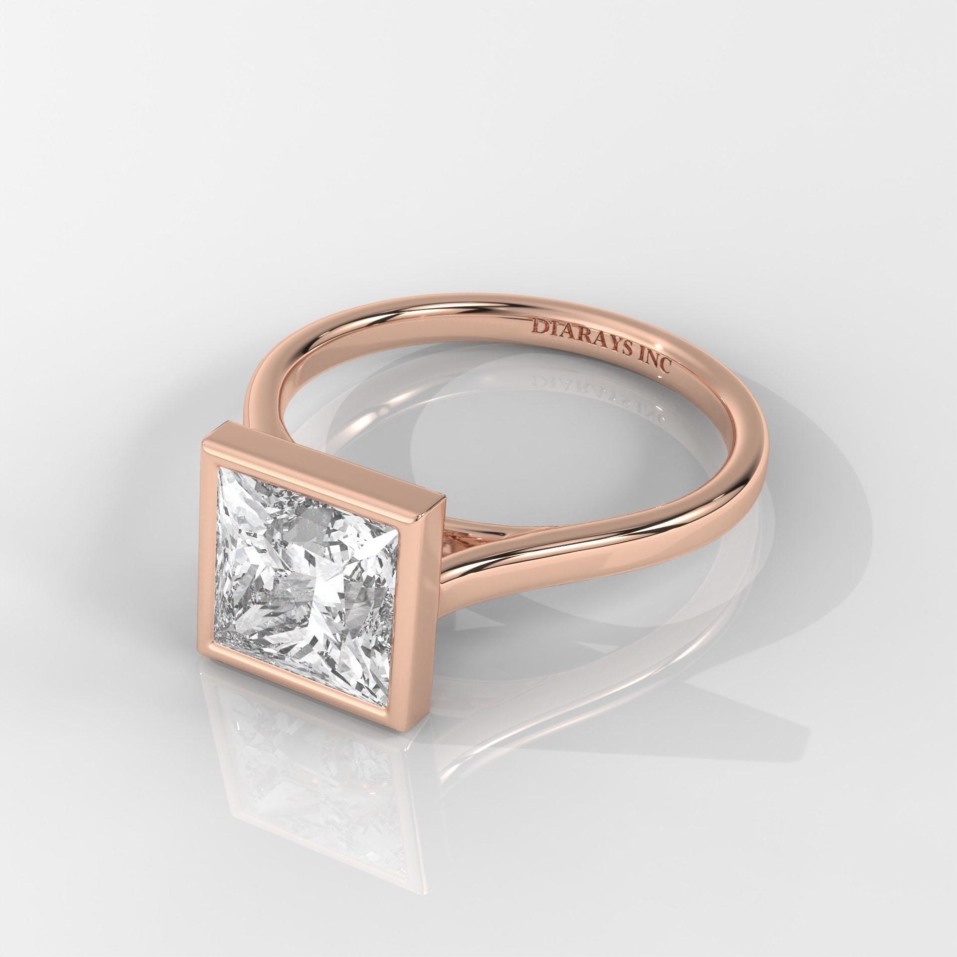 2 Ct E-color VS1 Clarity Princess Cut IGI Certified Lab Grown Diamond ...