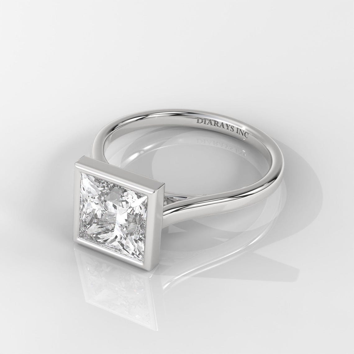 2 Ct E-color VS1 Clarity Princess Cut IGI Certified Lab Grown Diamond ...