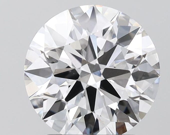 2.20 CT, D-color, VVS-2 Clarity, Round Brilliant IGI Certified Lab ...