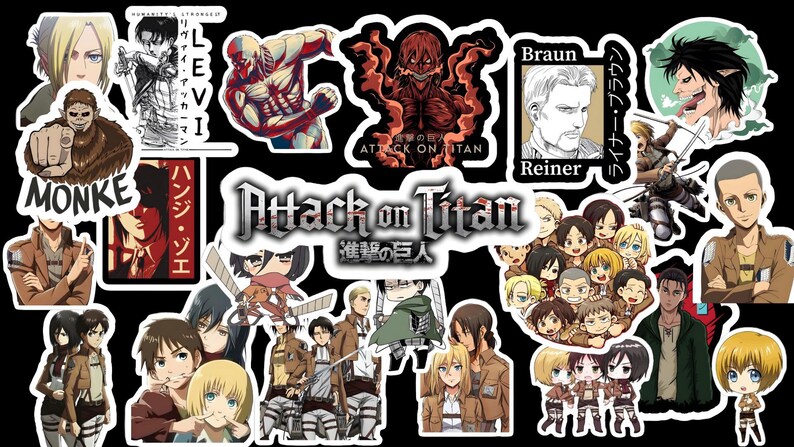 Snk 14 Anime Stickers PNG Pack, Anime Sticker Set, Anime PNG. Various ...