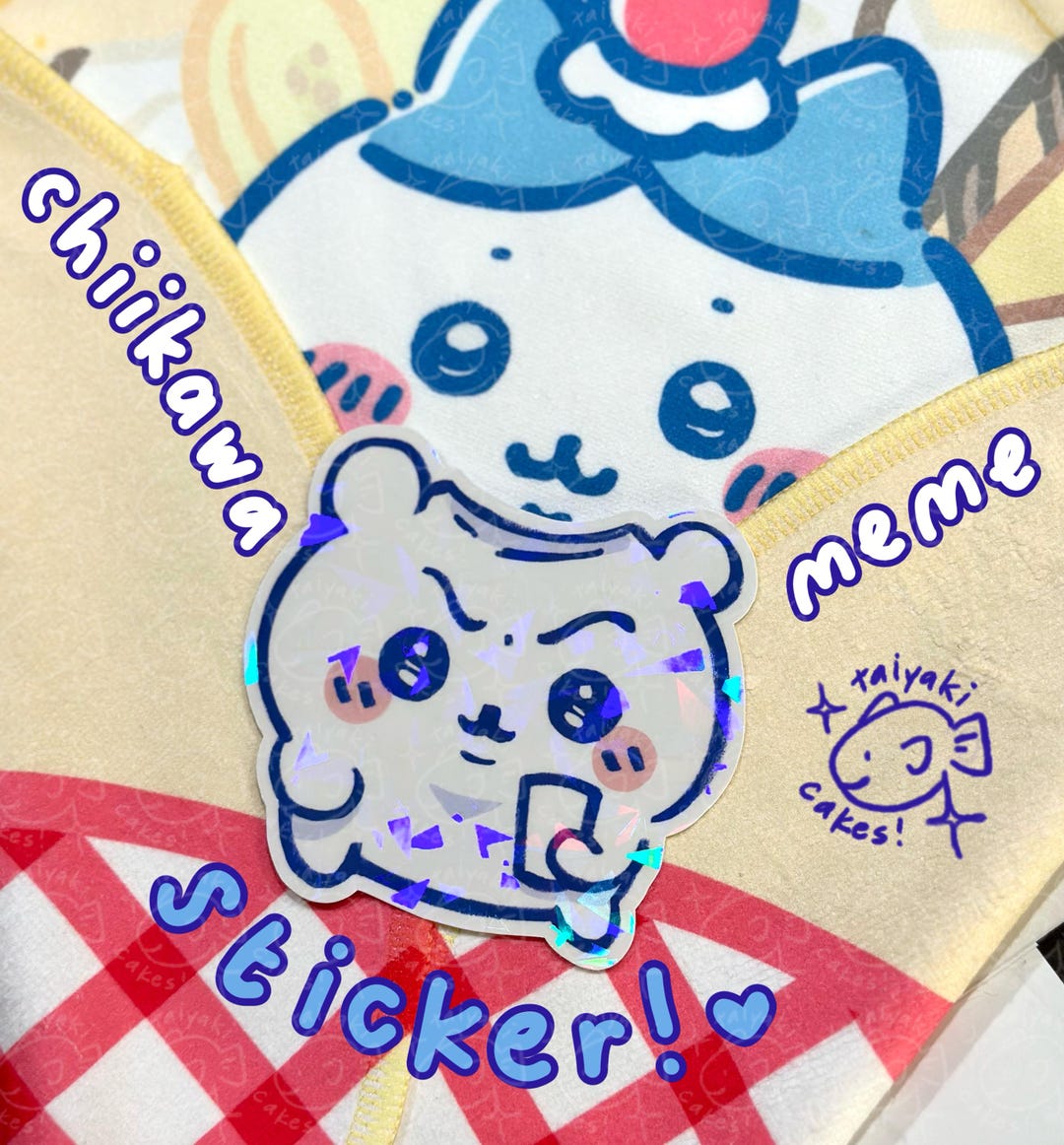 Chiikawa Meme Holographic Sticker - Etsy