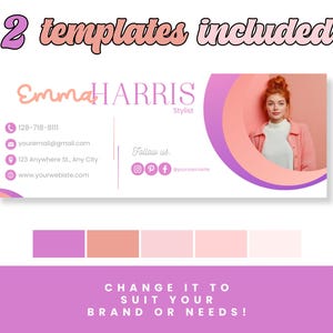 Email Signature Canva Editable Digital Instant Download Canva Template ...