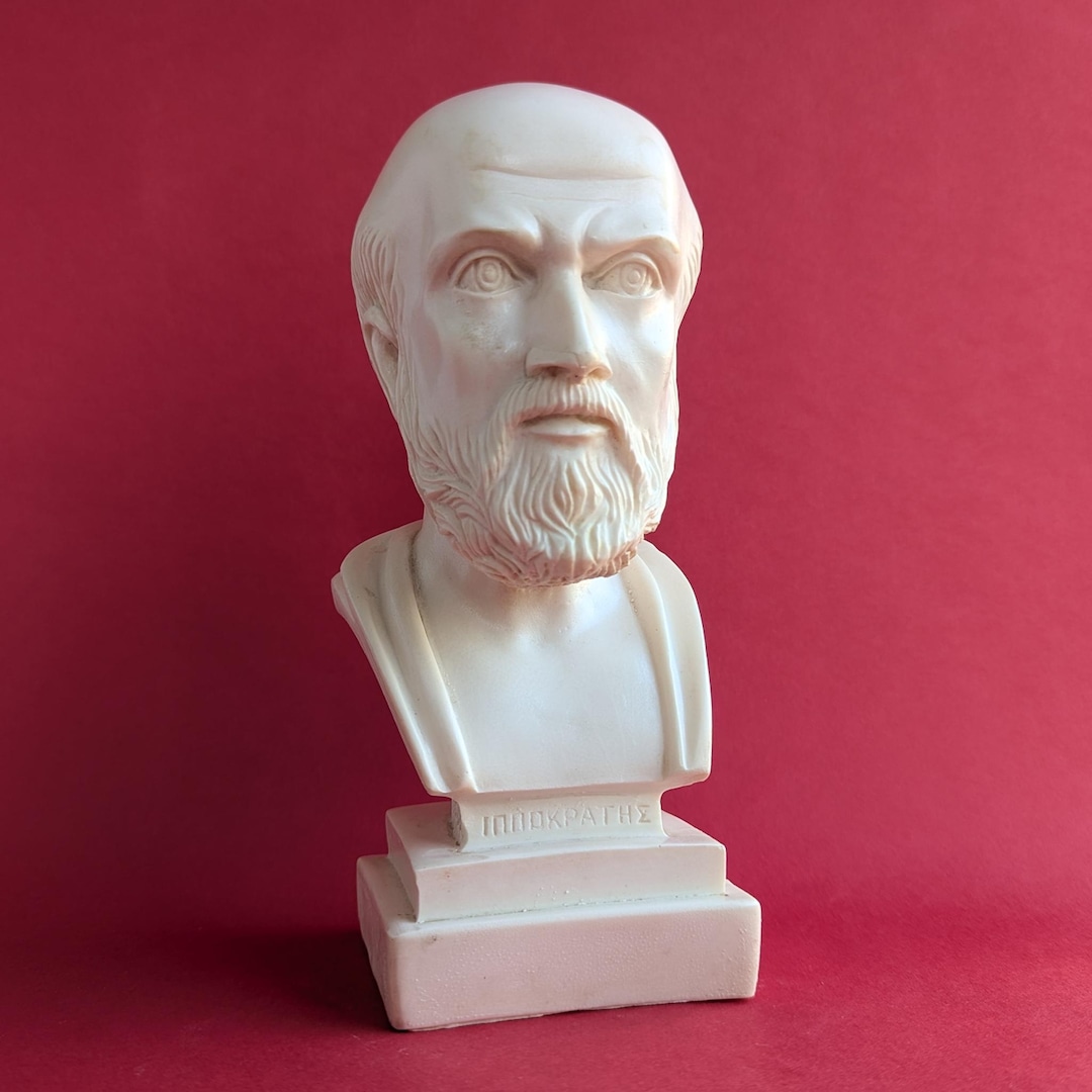 Vintage Hippocrates Statue, Ancient Greek Stone Bust - Etsy
