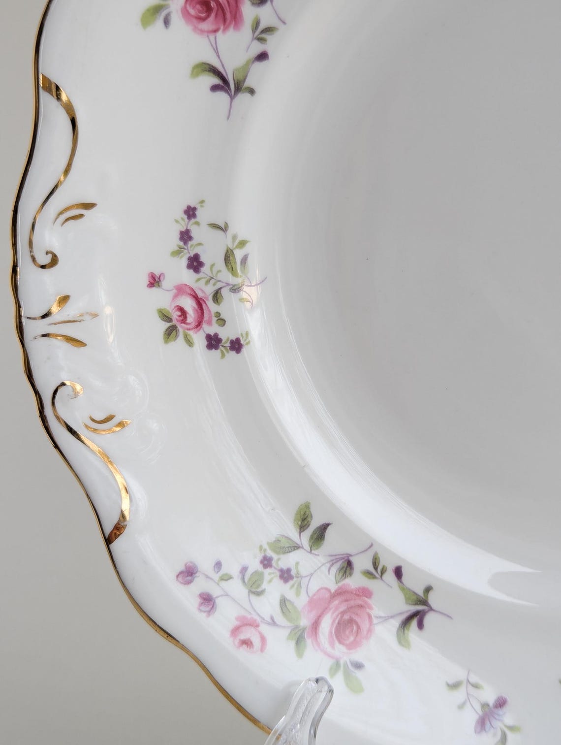 Vintage Ditsy Floral Plate With Rose Pattern, New Chelsea Staffs NCL29 ...