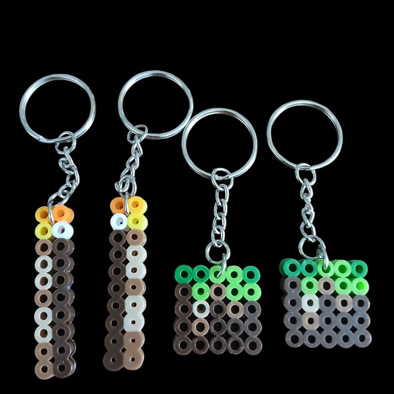 Perler Bead Keychain - Etsy