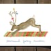 Downward-Facing Reindeer Yoga Holiday Card // Blank Inside // | Etsy