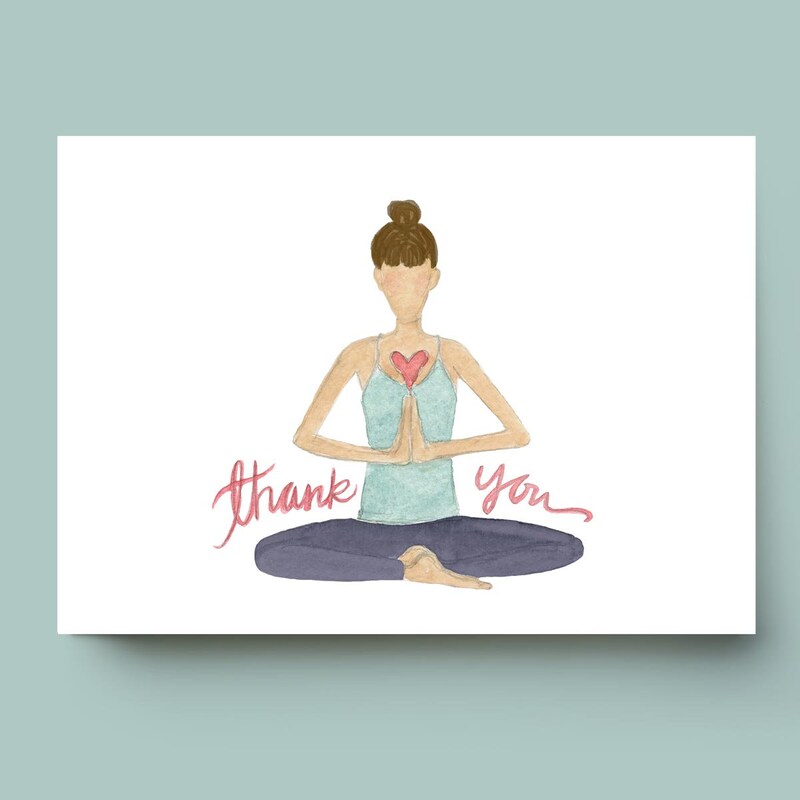 Yoga Note Cards - Etsy