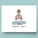Thank You Yogi Hand-drawn Yoga Thank You Card // Blank Inside // Yoga ...