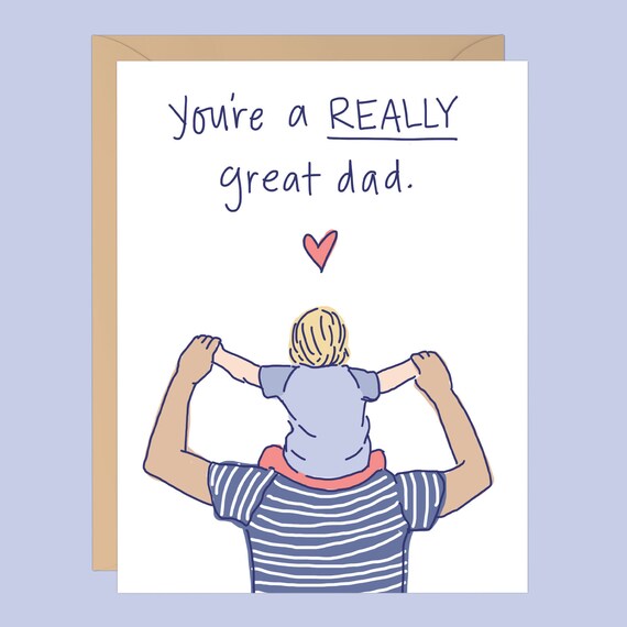You're a Really Great Dad Card // Card for Dad // | Etsy
