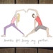 Partner Yoga Valentine's Day Card // Blank Inside // Yoga Valentine ...